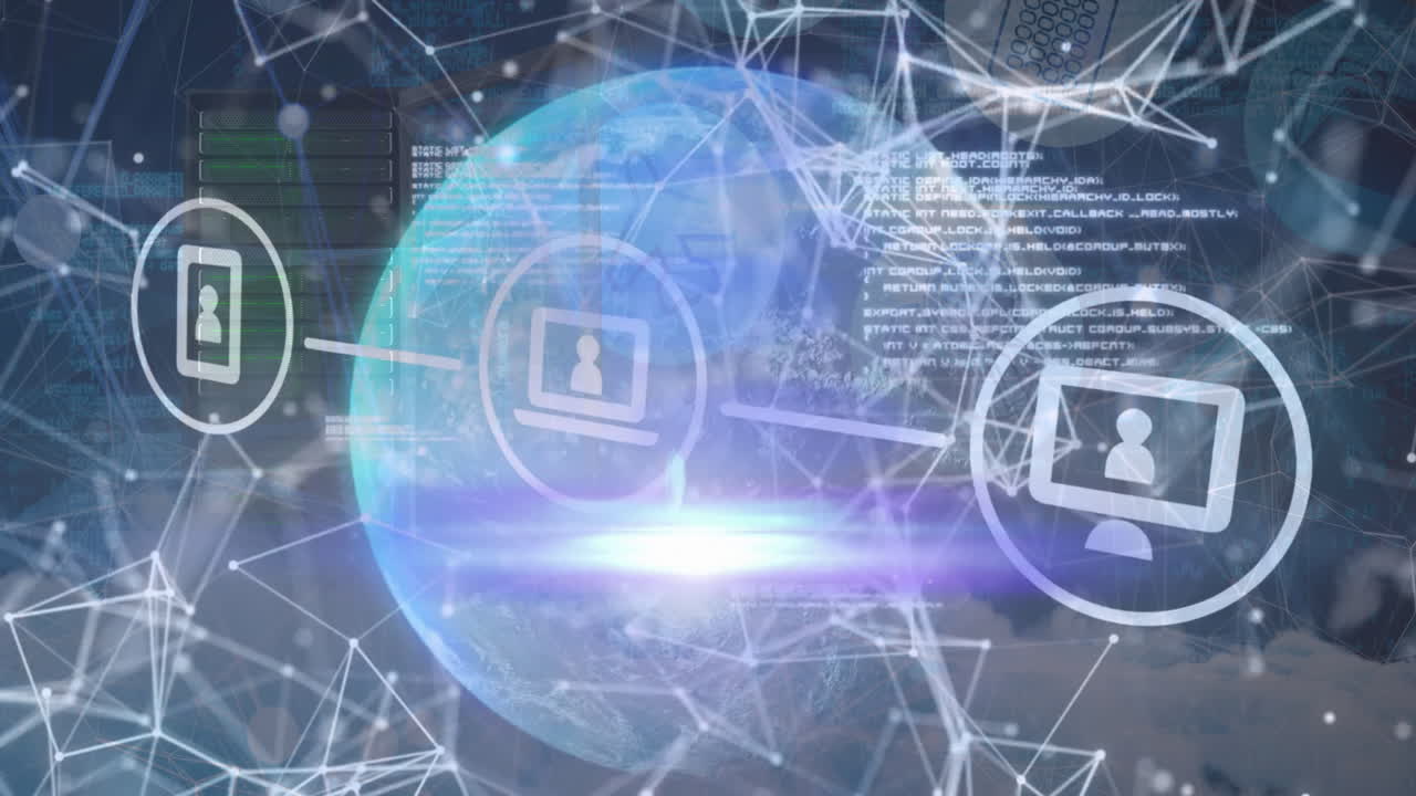 Premium stock video - Animation of flowchart of icons, connected dots ... Premium stock video - Animation of flowchart of icons, connected dots ...